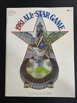 1981 Major League Baseball All Star Game Program Cleveland OH w/INSERTS ...