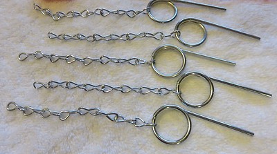 🔥🧯 5-Fire Extinguisher Safety Pull Pin & Chain With 10- Flag Seals-BLUE ...