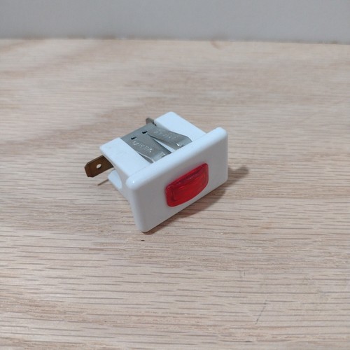 Carling 125-250v Rectangular Panel Mount Indicator Light White With Red ...