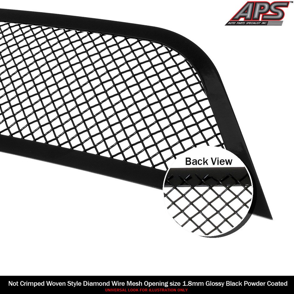 Fits 2012-2019 NISSAN NV 2500/3500 Upper Stainless Black Mesh grille ...
