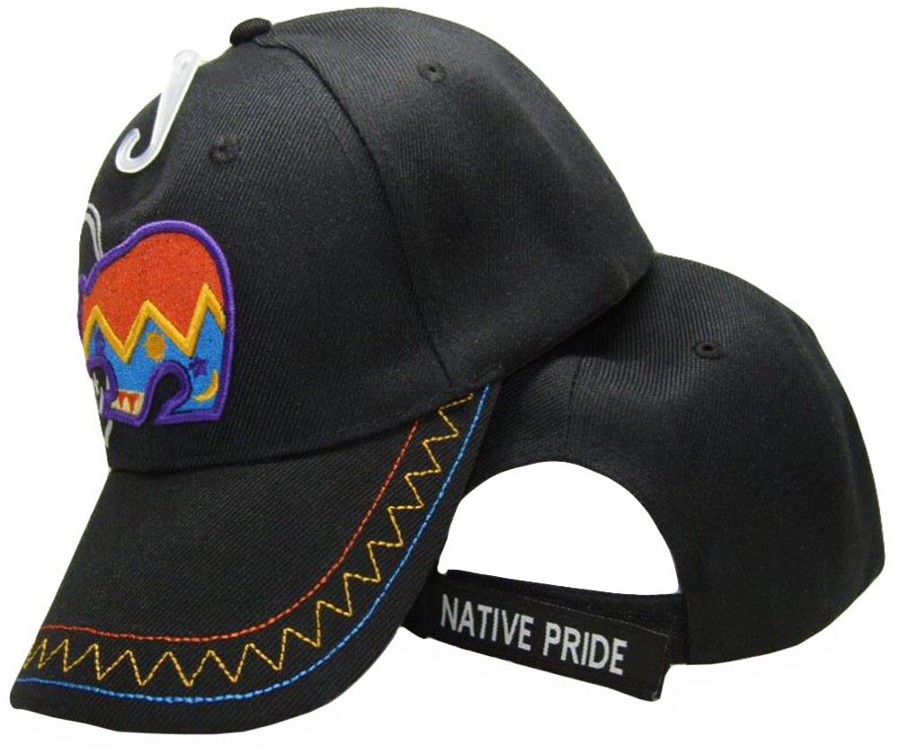 Native American Indian Bear Tribal Shadow Black Embroidered Cap Hat | eBay