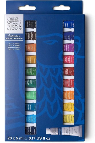 Wins & Newt Cotm Watercolor Paint Set, 20 Colors, 5ml (0.17-oz) Tubes ...