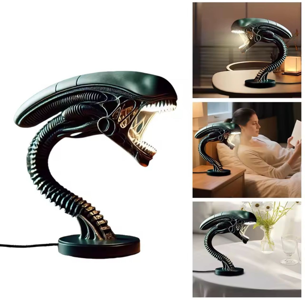 Unique Alien Creature Lamp Stand Bedroom Home Decorative Lamps Resin | eBay