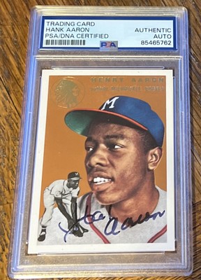 HENRY HANK AARON 1994 Topps Archives 1954 Gold Series Auto Rookie RC ...