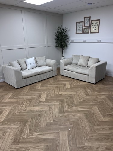 Cream Velvet Scatter Back 3 & 2 Seater Sofa Set - Delivery Available ...