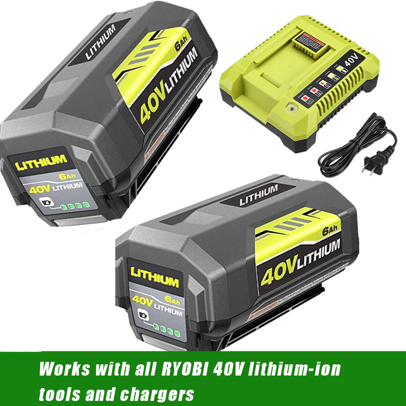 for Ryobi 40V Battery 6.0Ah fit for Ryobi 40V Cordless Power Tools ...