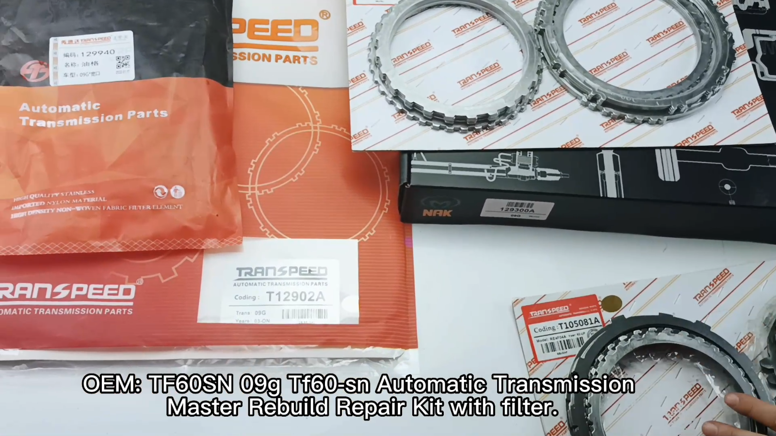 09G TF60SN Auto Transmission Master Rebuild Kit Clutch Disk Piston ...
