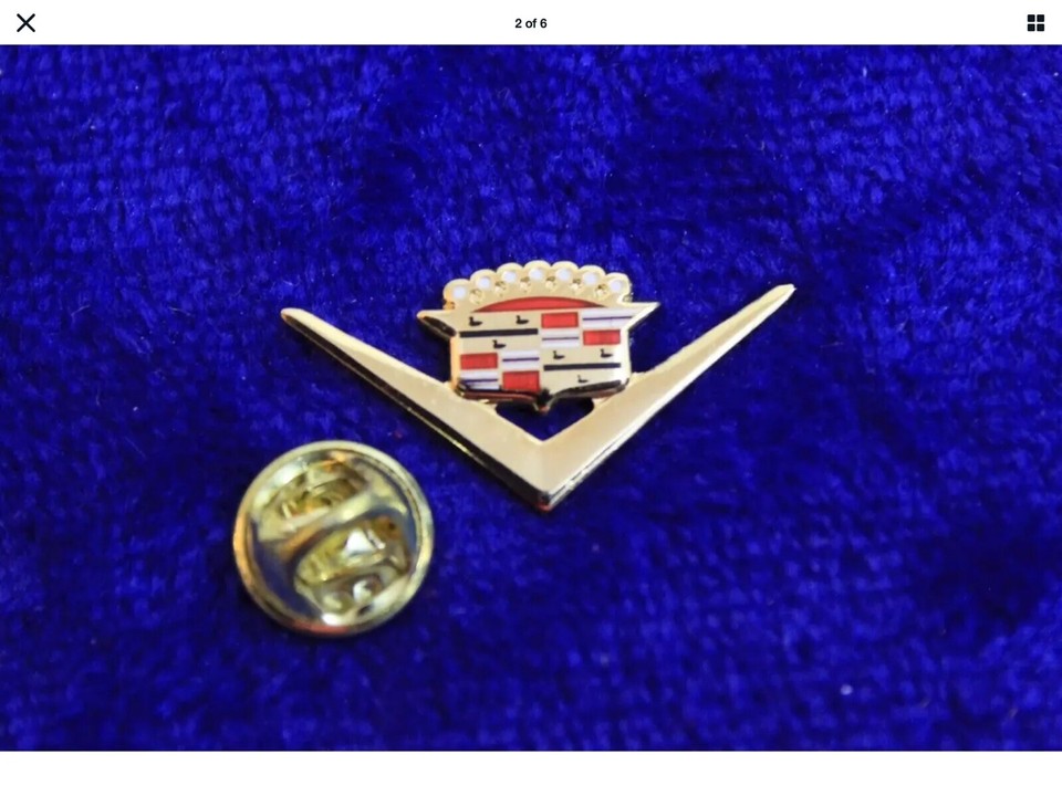 Cadillac Hat Pin Lapel Pin Crest Emblem Accessory Badge GM Fleetwood ...