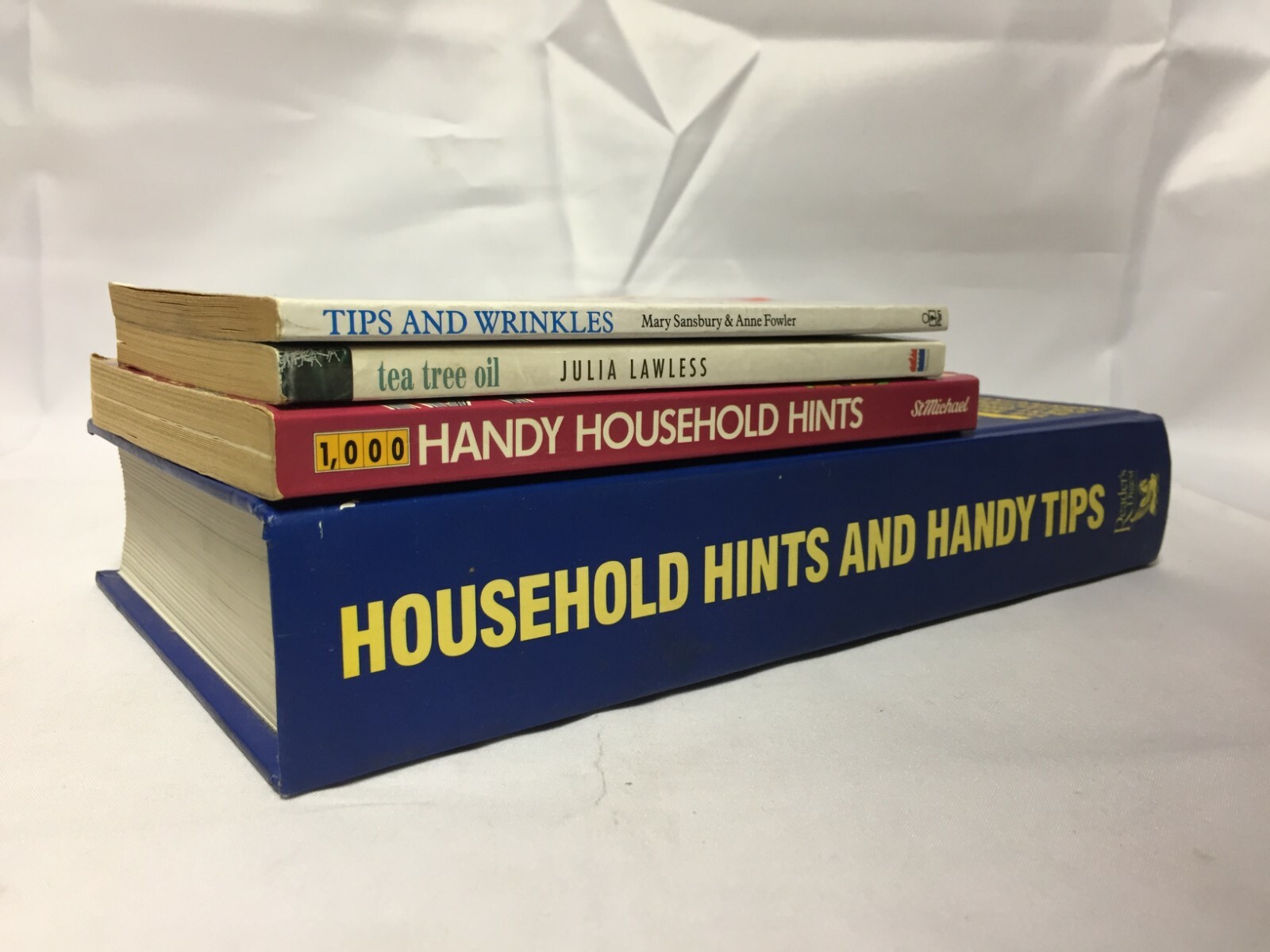 4x Household Hints Books Handy Tips Tea Tree Oil Tips & Wrinkles 1,000 ...