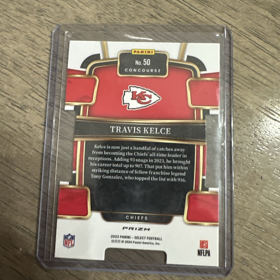 2023 Panini Select #50 Travis Kelce Black and Red Prizms Die Cuts | eBay