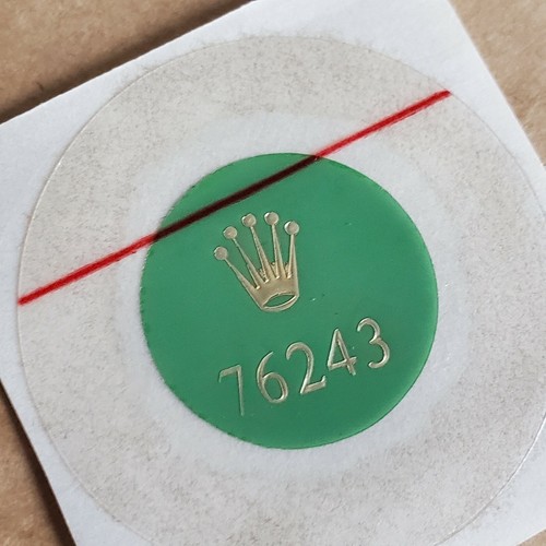 Rolex 76243 Oyster Perpetual Case Back Green Sticker | eBay