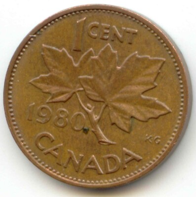 Canada 1980 Canadian PENNY One 1 Cent 1c (coin lot D) | eBay