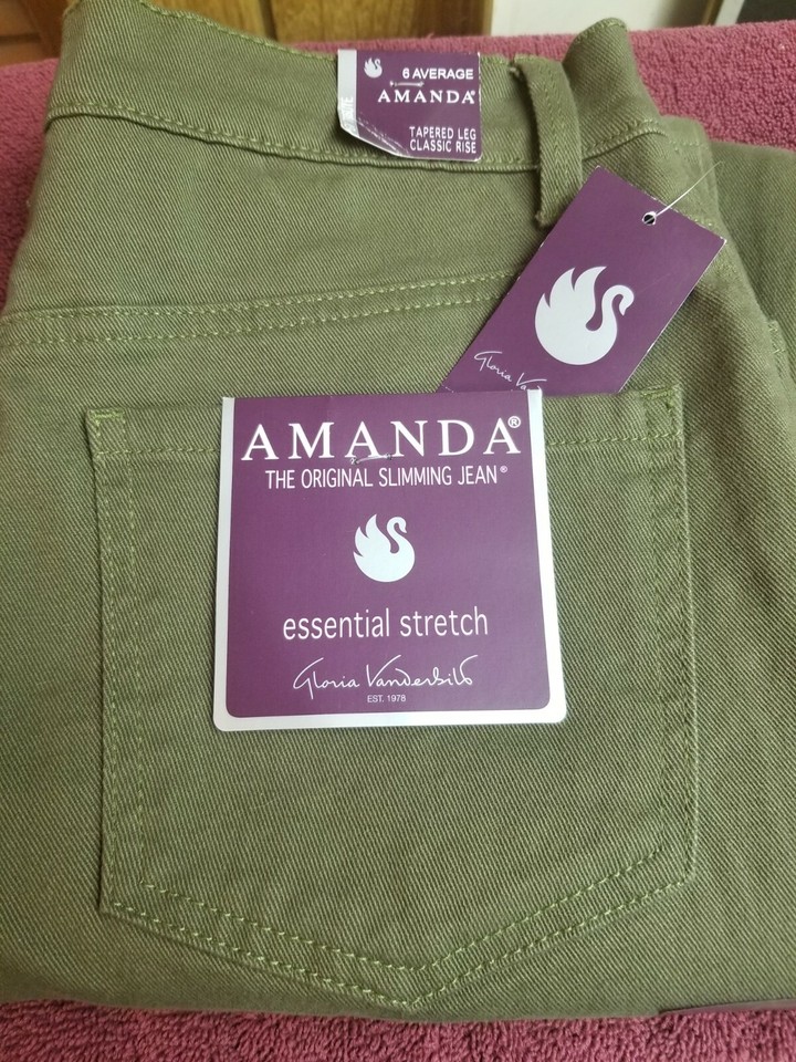 Gloria Vanderbilt Amanda Soft Touch Swan Series Colored Jean Regular ...
