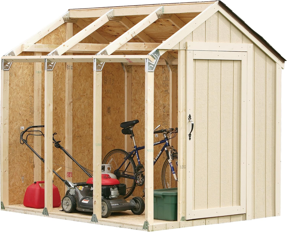 Custom Shed Kit with Peak Roof – 2x4 Easy DIY Framing Building Material ...