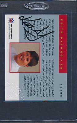 1992 Pro Line Portraits Certified Auto #31 Keith DeLong 49ers *F8420 | eBay