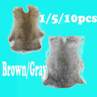1/3/5/10Pcs Genuine Natural Rabbit Skin Pelts Tanned Leather Hides ...