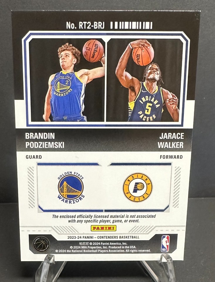 BRANDIN PODZIEMSKI RC 2023-24 Panini Contenders #RT2-BRJ Rookie Ticket ...