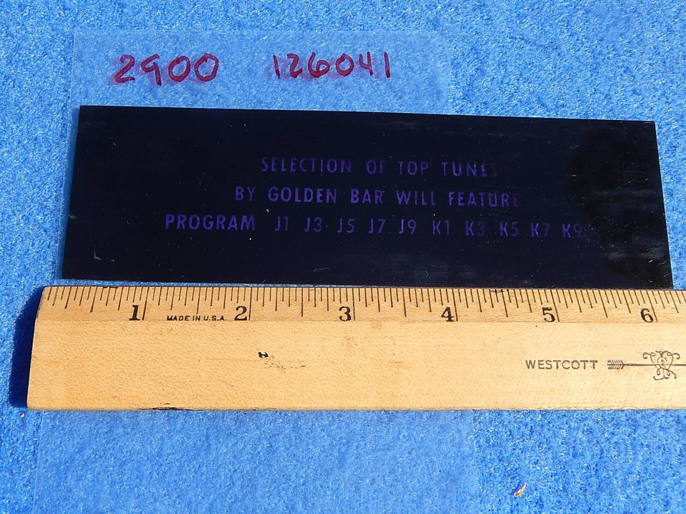 Wurlitzer 2900 Instruction Insert # 126041 - Top Tunes | eBay