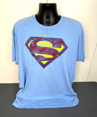 DC Comics Superman Blue Distressed T-Shirt Men’s Size 2XL | eBay