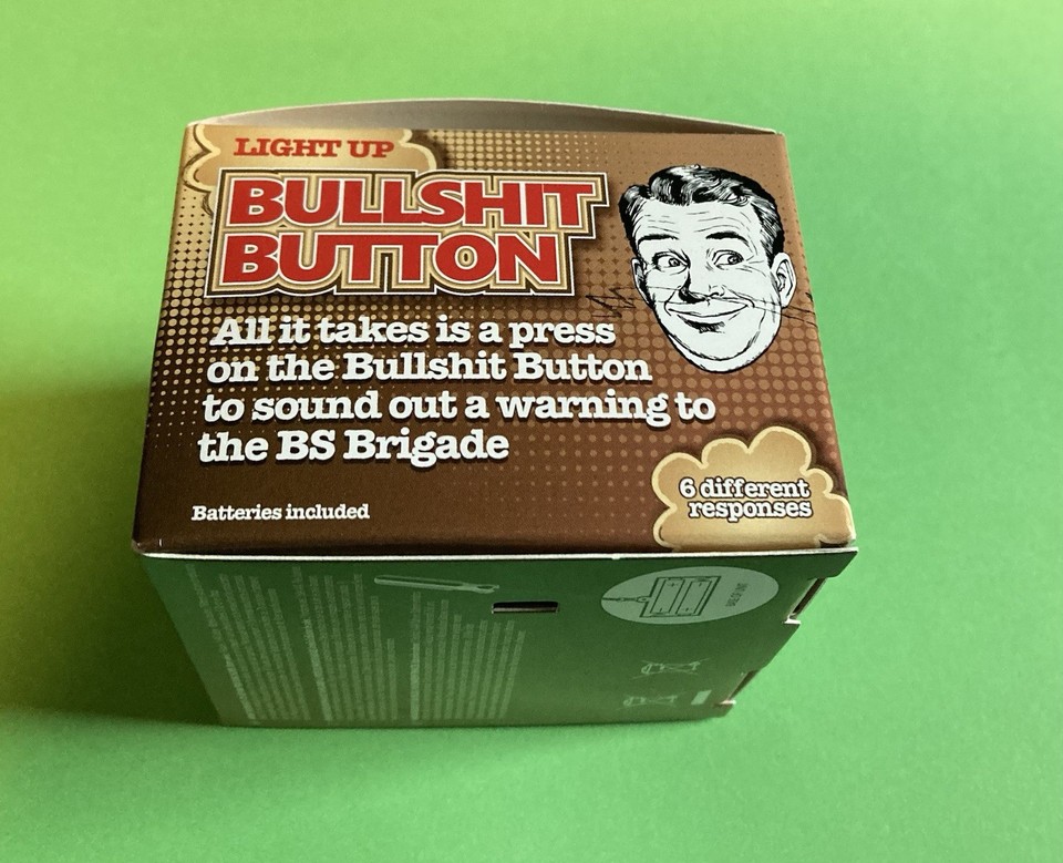 Bullshit Alert Button - Fun / Joke / Prank / Gift Idea - Free Delivery ...