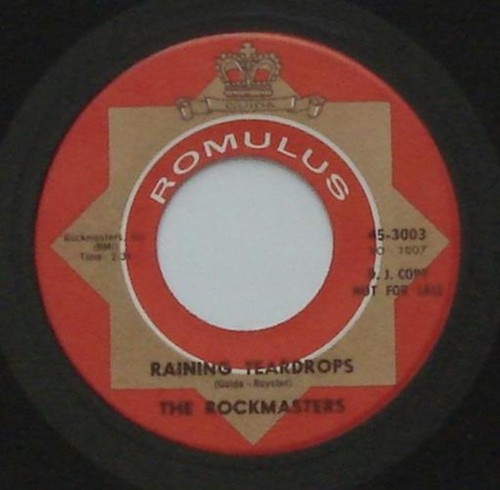 THE ROCKMASTERS Raining Teardrops VG+ ROMULUS Northern Soul PROMO 45 ...