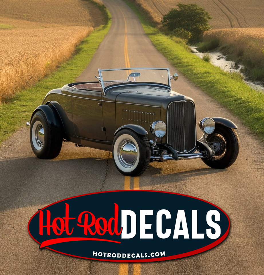 1960s Decal Hot Rod Rat Race Flathead Ford Cams Racing Speed Isky Cams ...