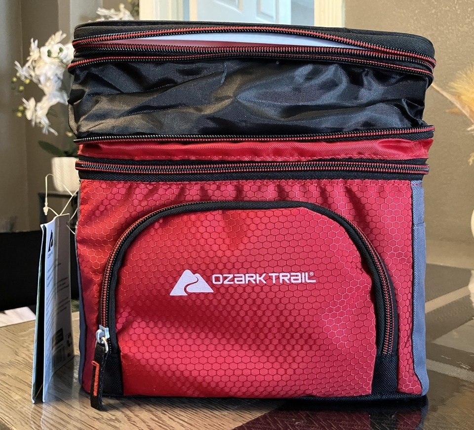 Ozark Trail Small Cooler Bag 6 Cans Soft Insulated Lunch Box Red | eBay