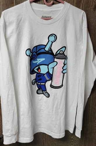 Subware Long Sleeve White Mens Shirt Large Mr Stash Graffiti Art Spray ...