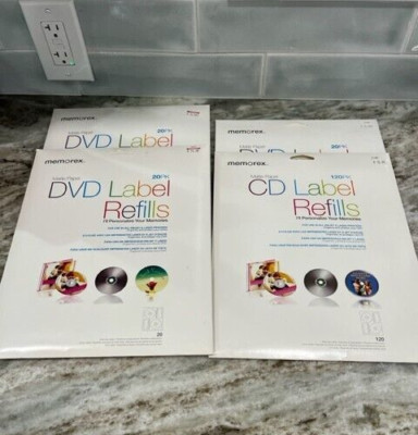 Memorex Matte Paper CD Label Refills 34707004245| eBay