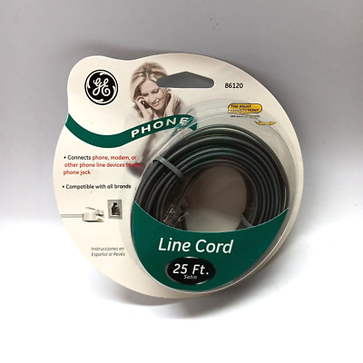 25 Ft Telephone Modem Fax Caller Id Extension Line Cord CC2 | eBay