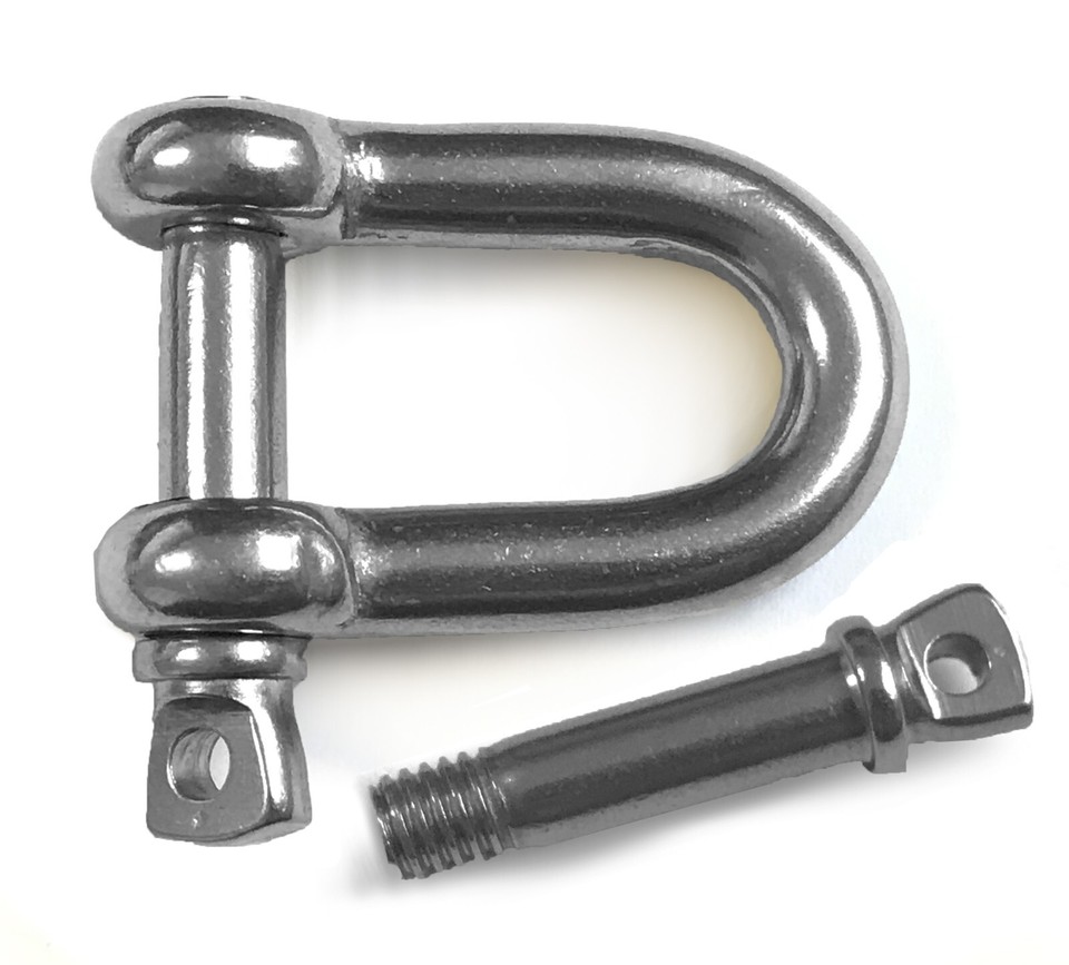 D Shackle Dee Shackles with Screw pin Boat A4 316 Stainless Steel ...