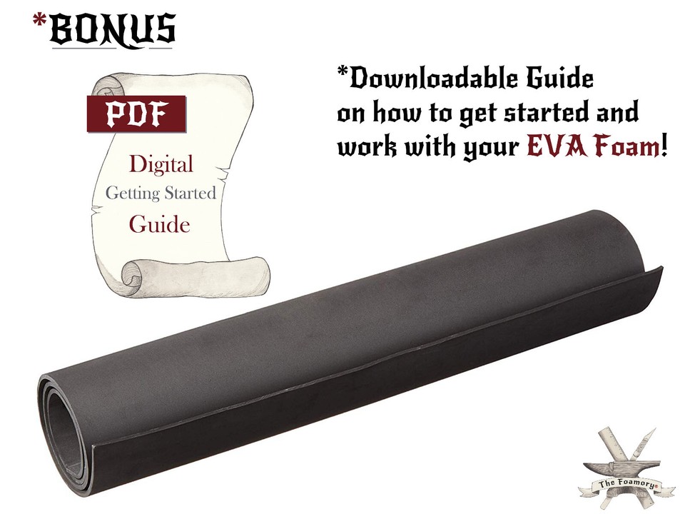 5mm EVA Foam Cosplay Black 14 x 39 inch Sheet Ultra High Density *Free ...