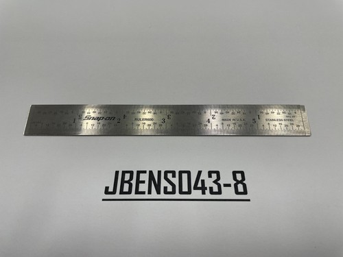 Snap-on Tools USA NEW 6" Straight Edge 1/32" & 1/64" Grad. Steel Ruler ...