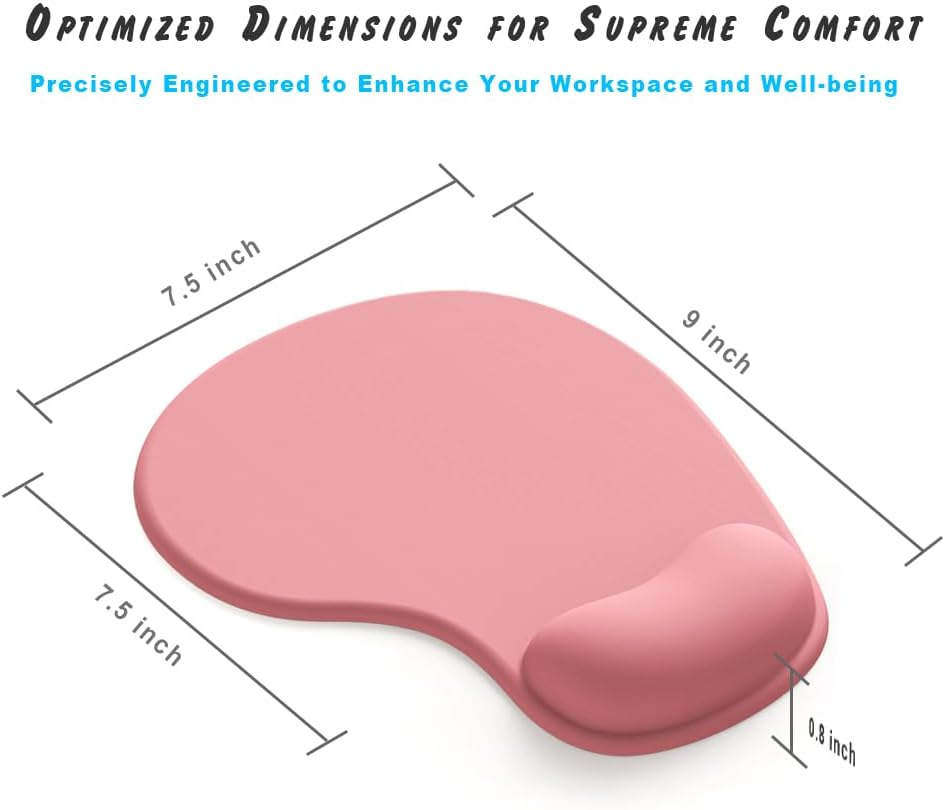 Office Mousepad with Gel Wrist Support - Ergonomic Gaming Desktop Mouse ...