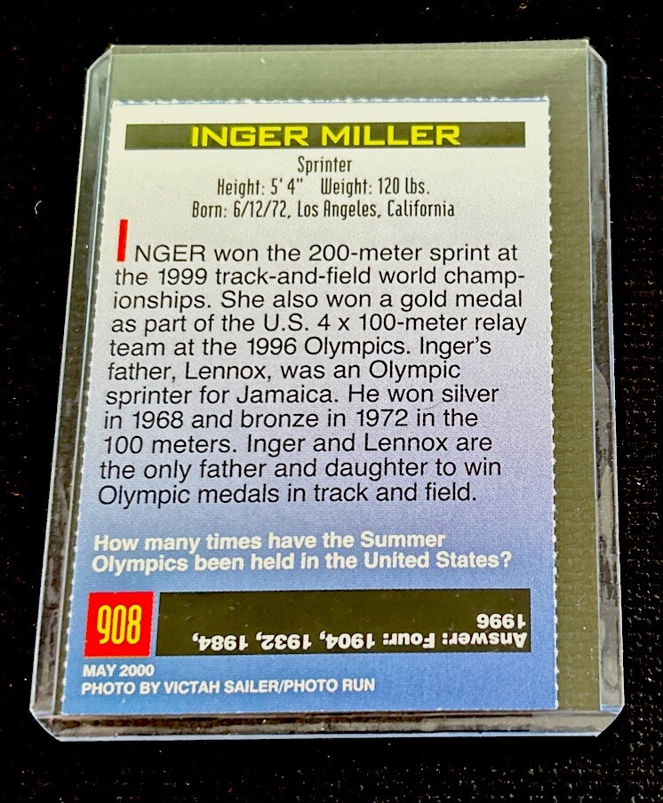 INGER MILLER ROOKIE RARE SPORTS ILLUSTRATED FOR KIDS SI USA Track 2000 NM+ | eBay