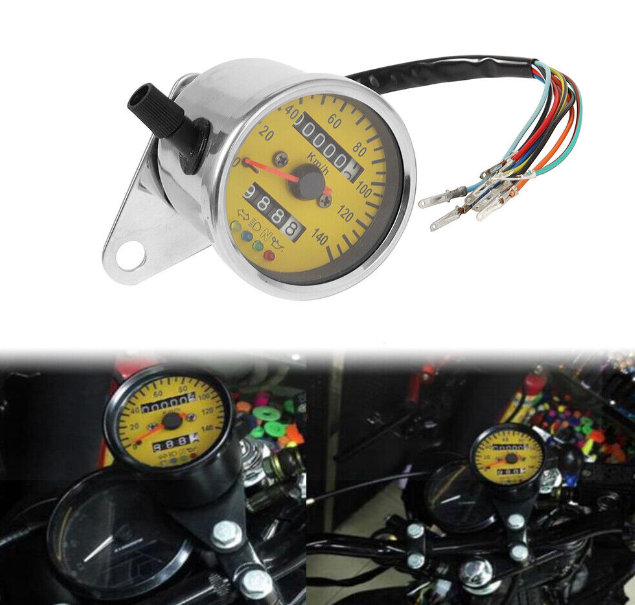 Motorcycle Odometer Speedometer Tachometer Gauge Chrome For Chopper ...