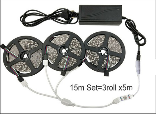 LED Strip Light RGB 5050 SMD 2835 Flexible Ribbon RGB Stripe 5M 10M 15M ...