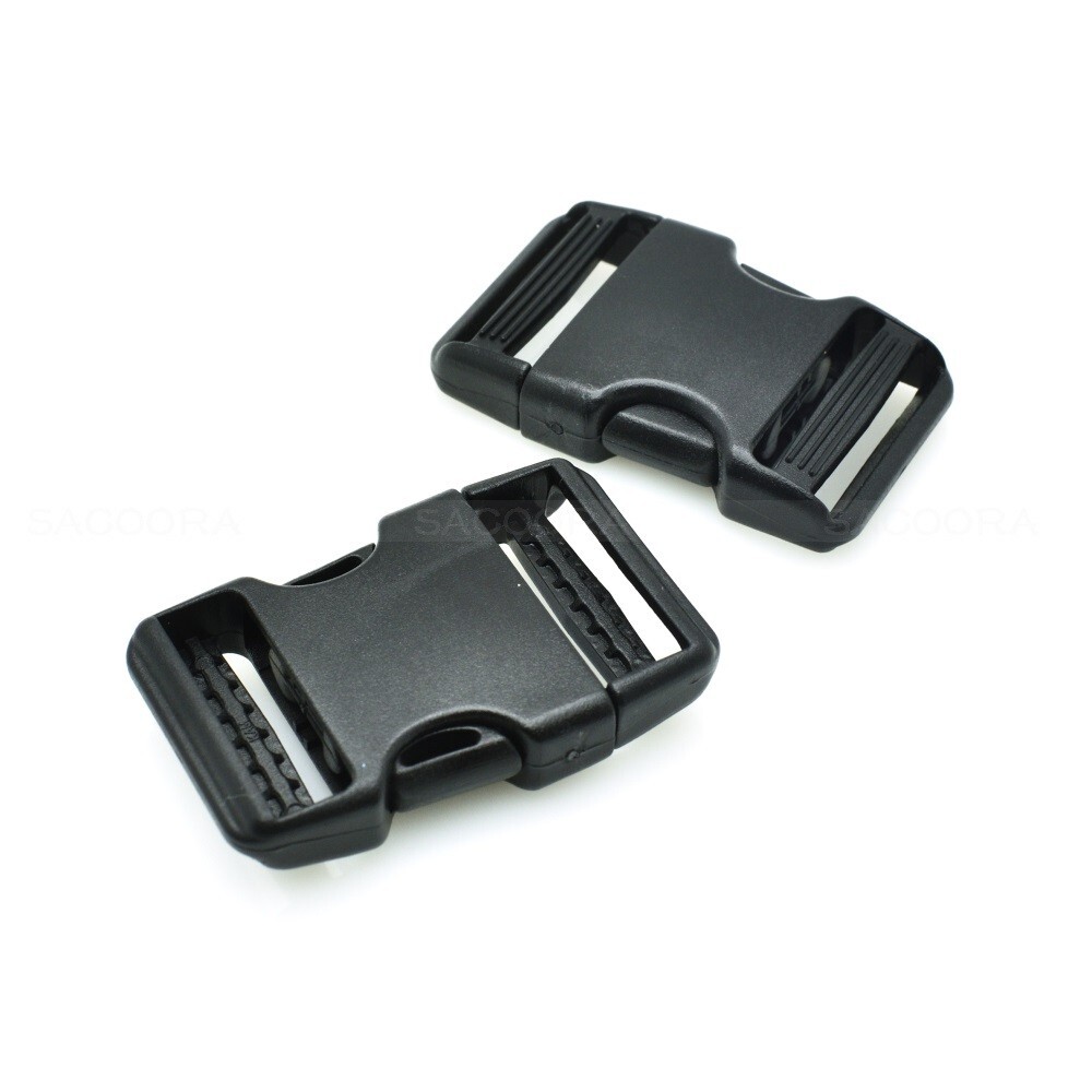 32mm SIDE RELEASE BUCKLE DUAL ADJUST POM DELRIN PLASTIC CLIP STRAP BELT ...