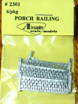 Alexander Scale HO #2301 Porch Railing / 6pcs / Light Cast Metal | eBay
