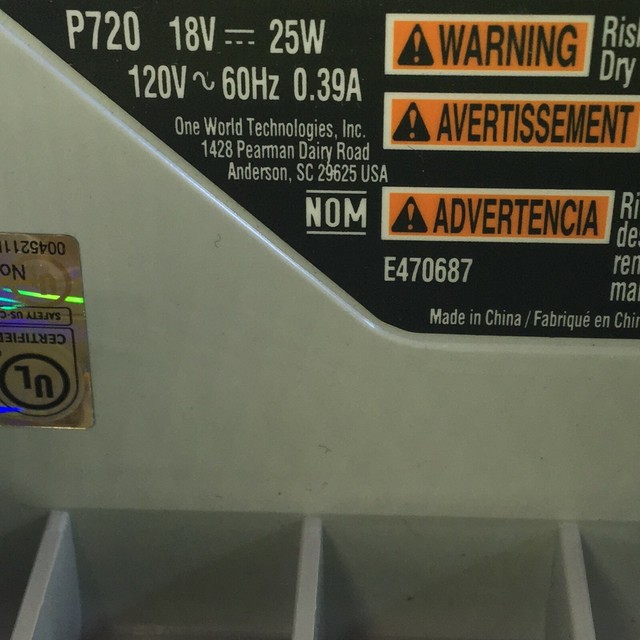 Ryobi One 18v 18 Volt Dual Power Hybrid 20-watt LED Work Light P720 ...