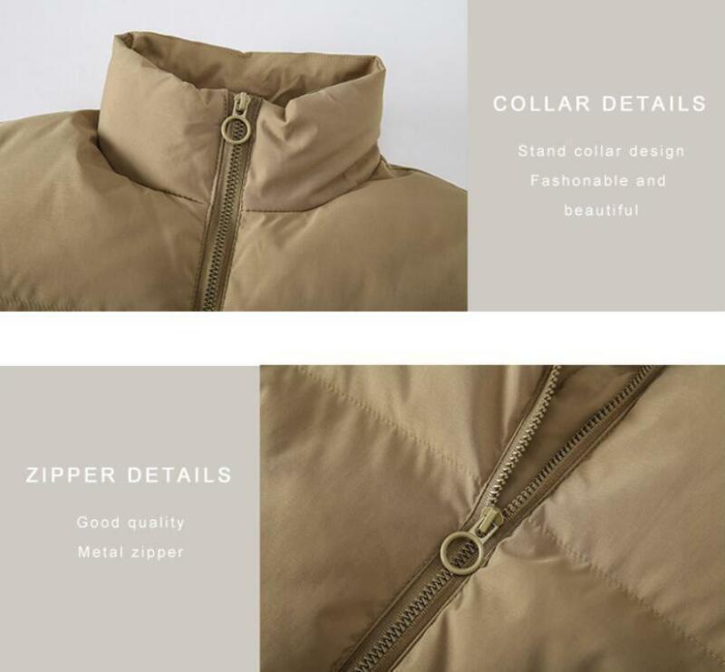 Women's Wadded Jacket Stand-Up Collar Casual Warm Winter Cotton Quilted ...