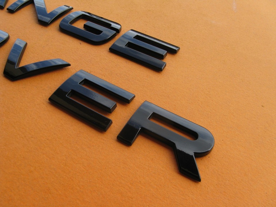 LAND ROVER RANGE ROVER EMBLEM LOGO BADGE SIGN SYMBOL NAME USED BLACK ...