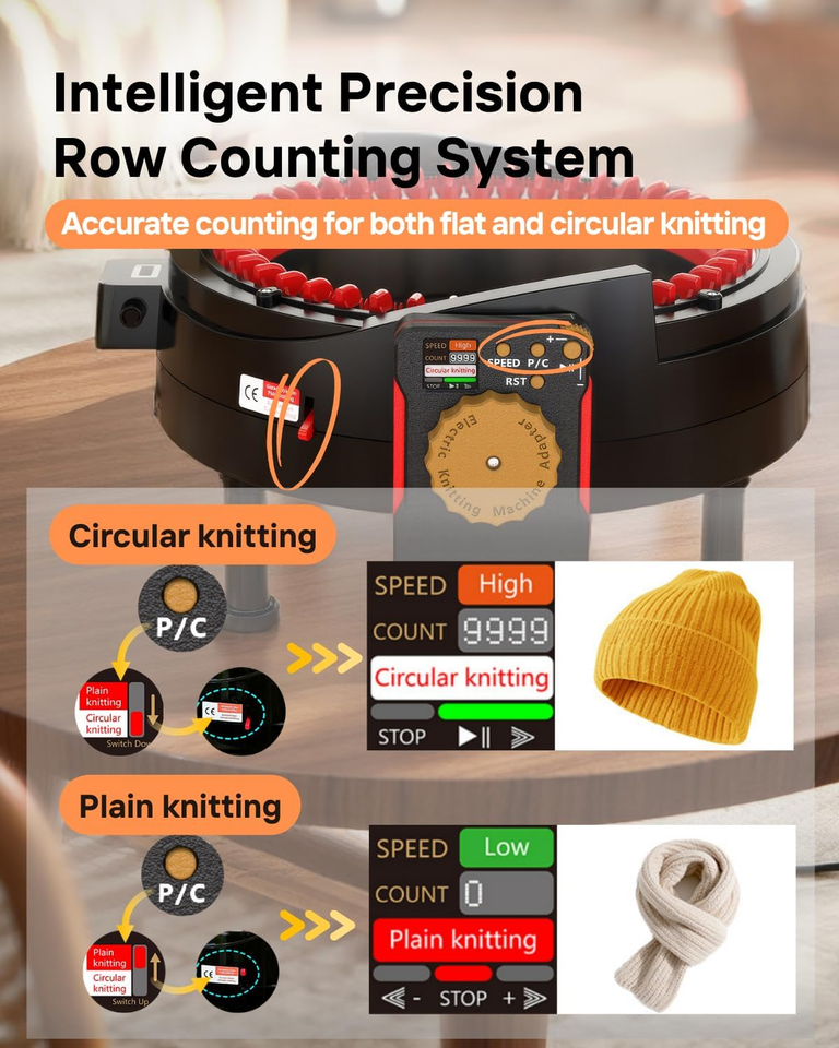 [2025 Upgrade] Electric Knitting Machine Adapter for Addi Express King ...