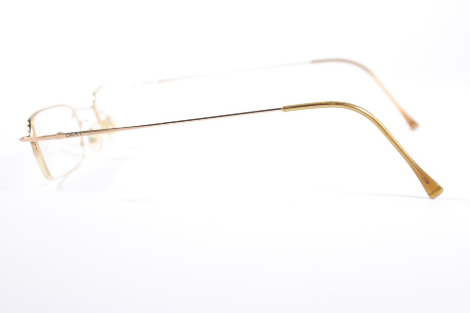 DKNY Eyeglasses 6423 Women Gold Semi-Rimless Metal Eyewear Glasses ...
