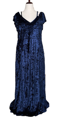 Pyramid Collection Womens Crushed Velvet Dress Ruffle Cold Shoulder ...