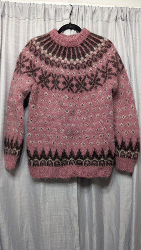 Hand Knitted Vintage Samband of Iceland Icelandic Ski Sweater Size XL ...