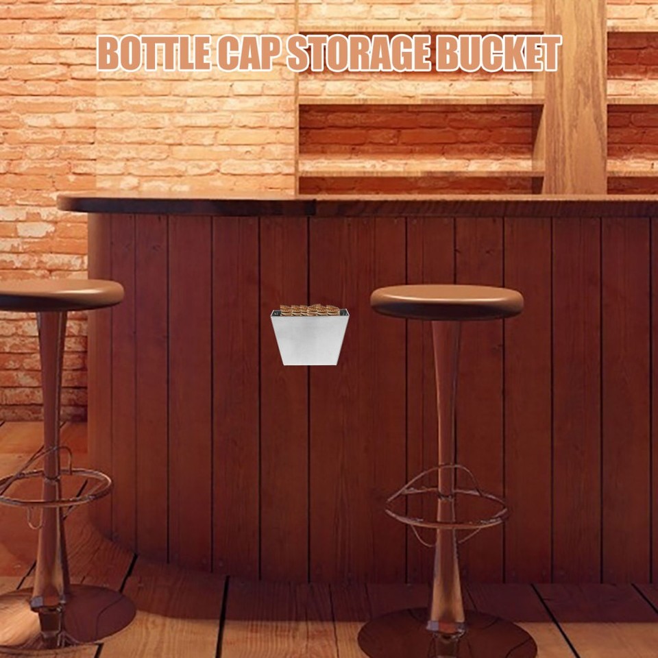 Beer Bottle Cap Catcher Wall Mounted Bottle Top Bucket Stainless Steel ...