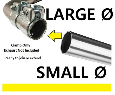 Exhaust Pipe Adaptor Clamp Reducer Joining Connector Sleeve 45mm To ...