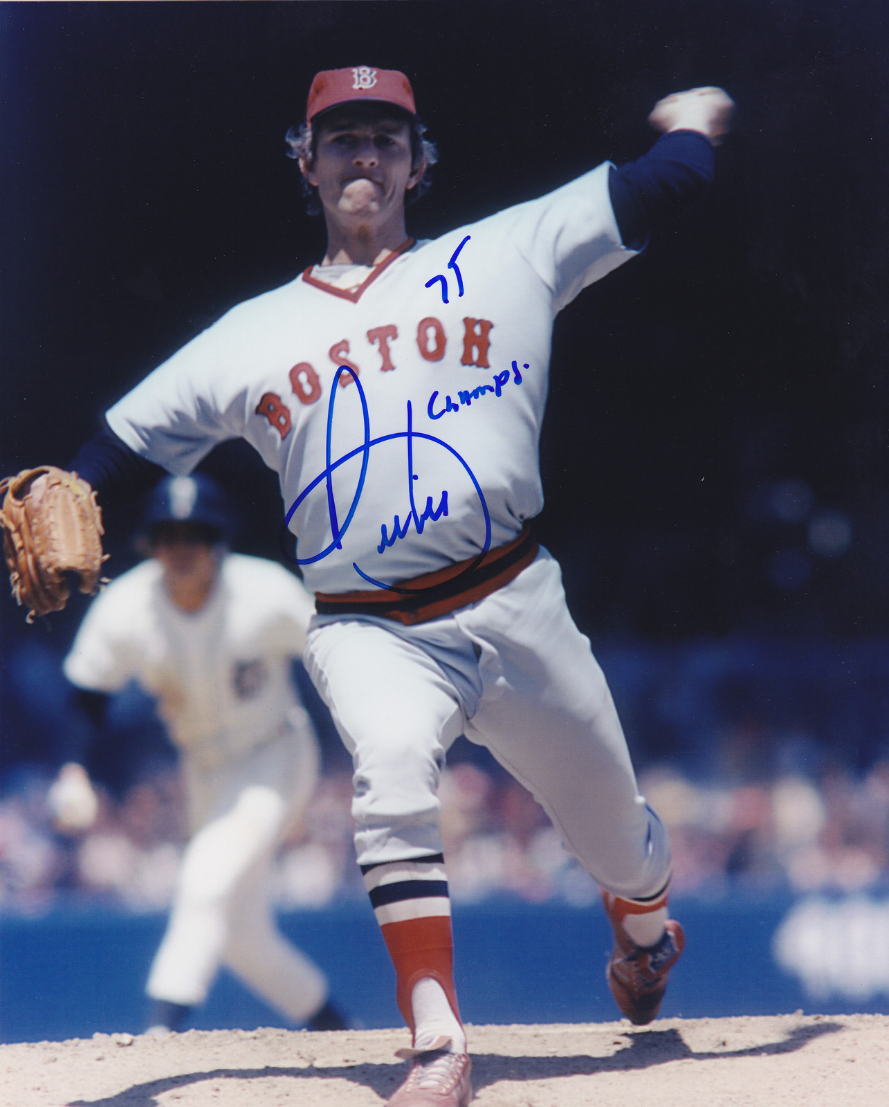 BILL LEE BOSTON RED SOX 75 AL CHAMPS ACTION SIGNED 8x10 | eBay