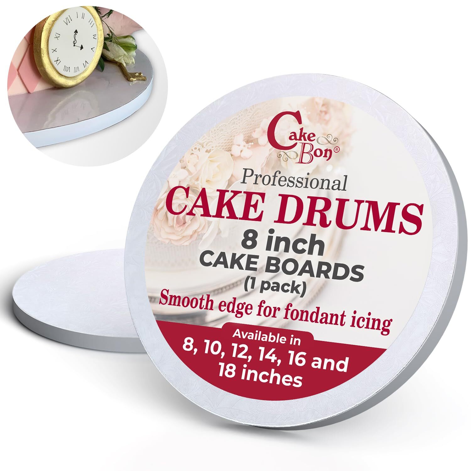 Cake Boards Sturdy 1/2 Inch Cake Drums - 8 Inch Cake Boards ...